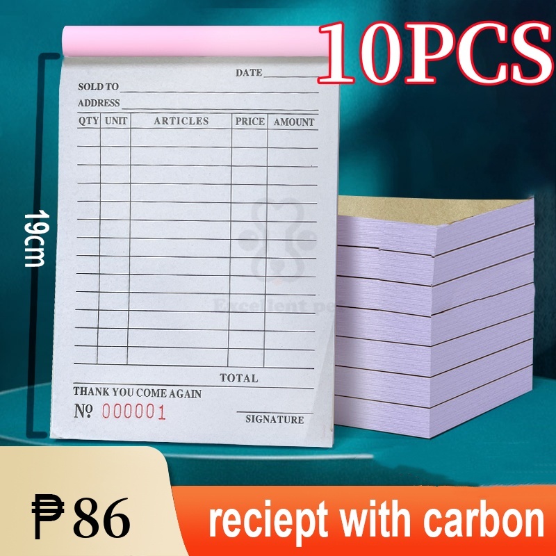 10PCS Carbonized delivery Receipt Resibo With Carbon Temporary Order ...