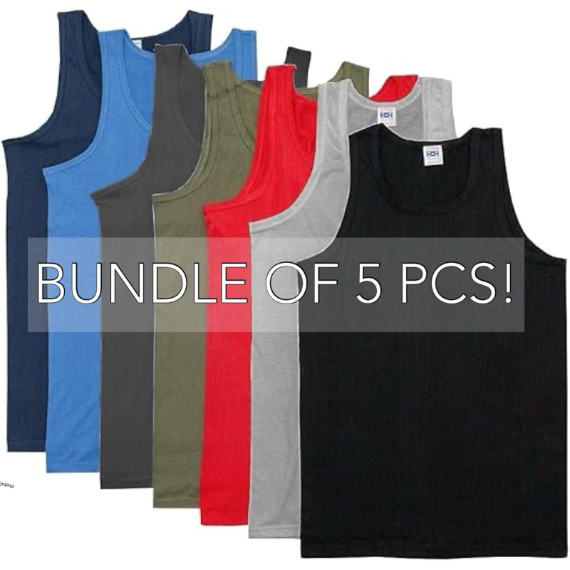 [ BUNDLE OF 5 PCS ] BIG SIZE Plain Sando for Men || Summer Sando for ...