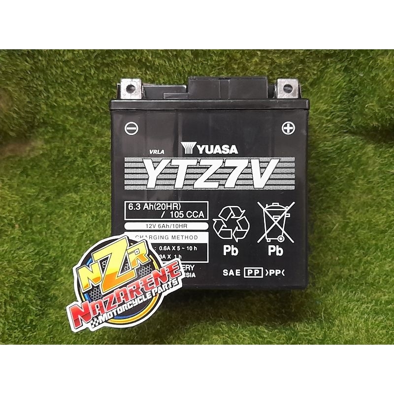 YUASA BATTERY YTZ7V 12V 6Ah YAMAHA GENUINE | Shopee Philippines