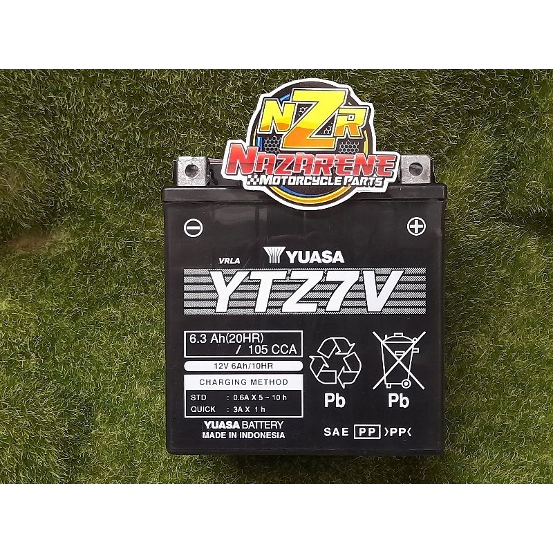 YUASA BATTERY YTZ7V 12V 6Ah YAMAHA GENUINE PARTS GENUINE | Shopee ...