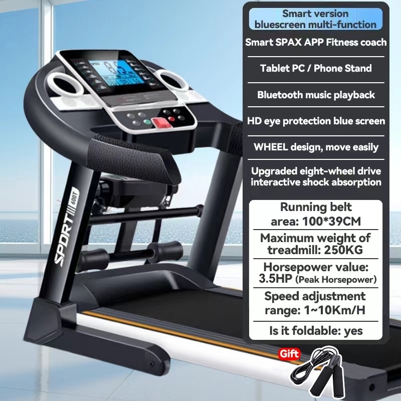 3.5HP luxury treadmill, Massage function home treadmill，Multifunctional ...