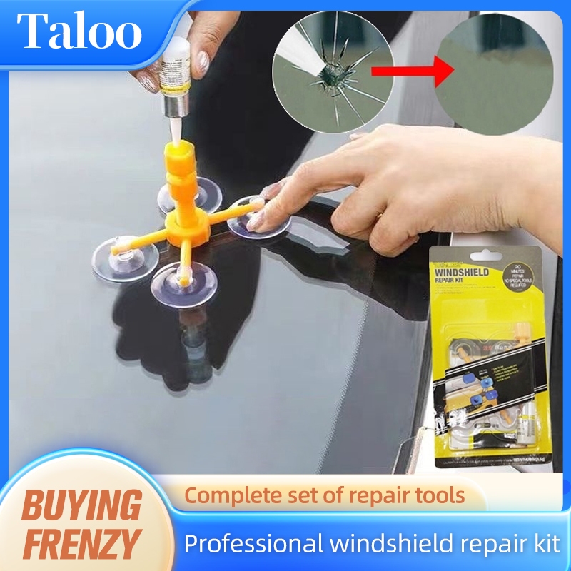ICON Wind Shield Repair Kit Glass Corrector Set Windscreen Tool Crack ...