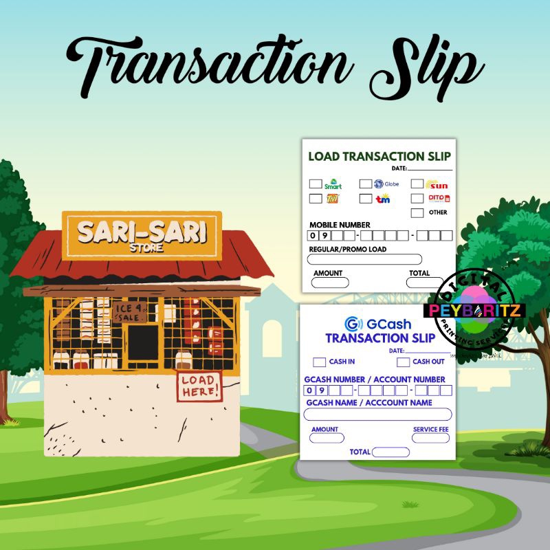 LOAD GCASH TRANSACTION SLIP | Shopee Philippines