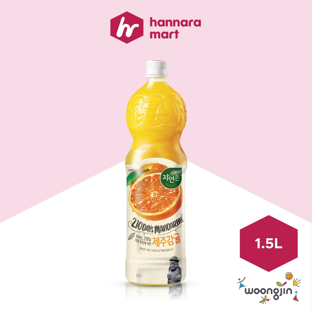 Woongjin Nature's 210 Days Jeju Mandarin Juice Drink 1.5L | Hannara ...