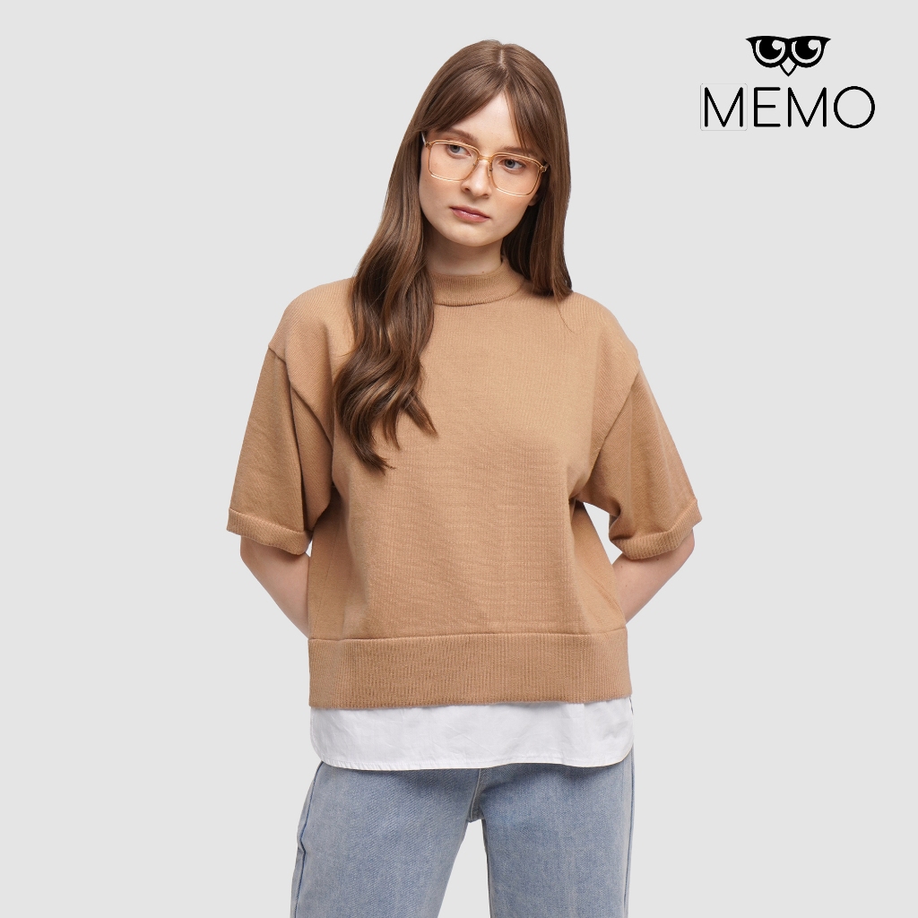 Memo Two-Fer Top For Women (Khaki) | Shopee Philippines