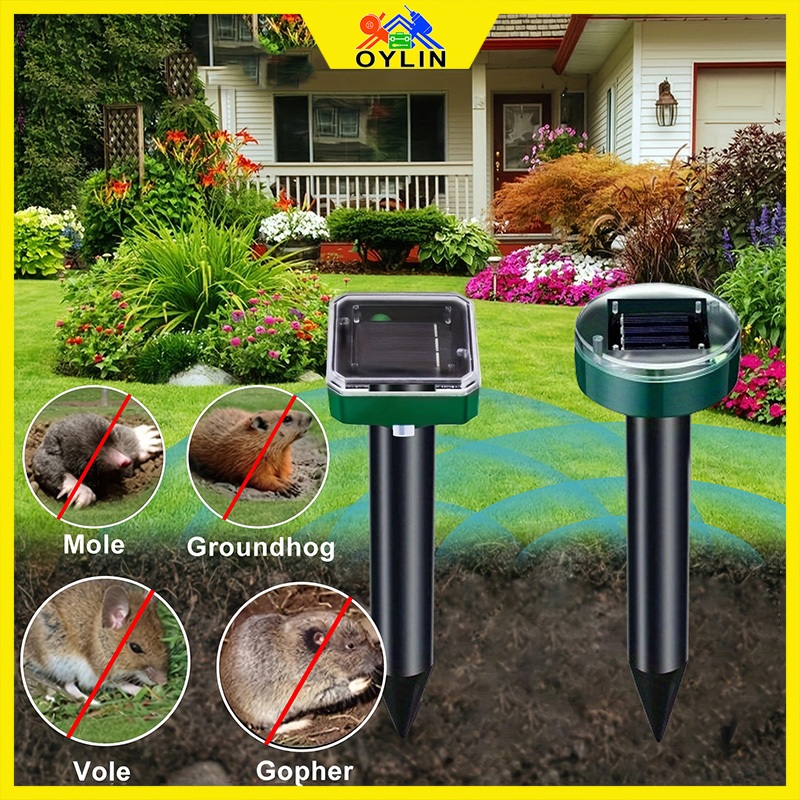 Solar Ultrasonic Vibration Mouse Repelling Snake Repeller Pest Lawn ...