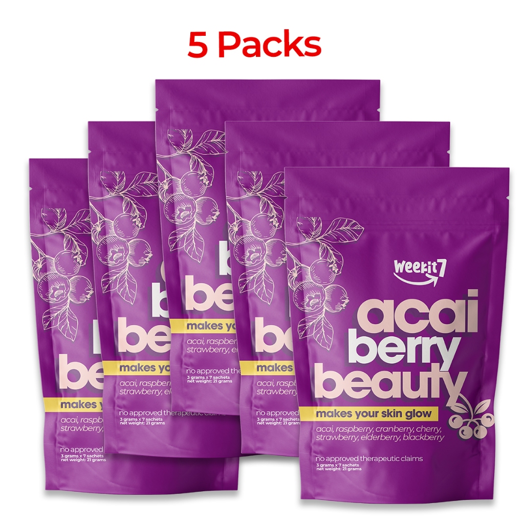 【FDA Approved】Weekit7 Acai Berry Powder Beauty Drink Glowming Dietary ...