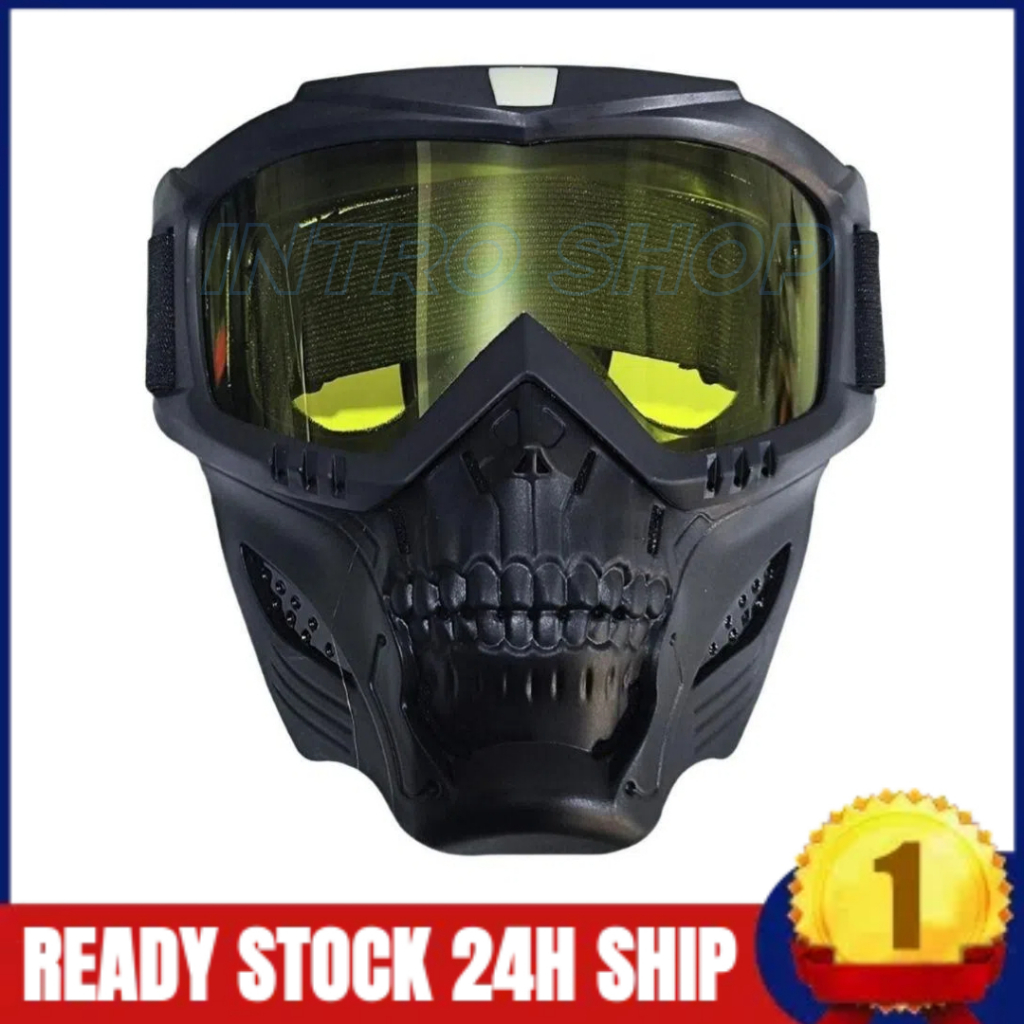 Skull Head Motorcycle Goggles Head-mounted Eye Protection Skull Ghost ...