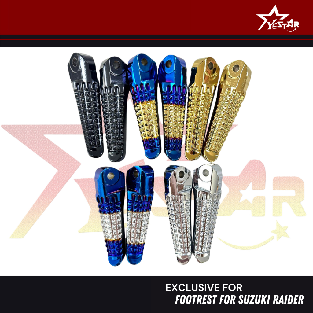 YESTAR PH1 Pair Rear Alloy 2 tone Foot Rest fit for Suzuki Raider ...