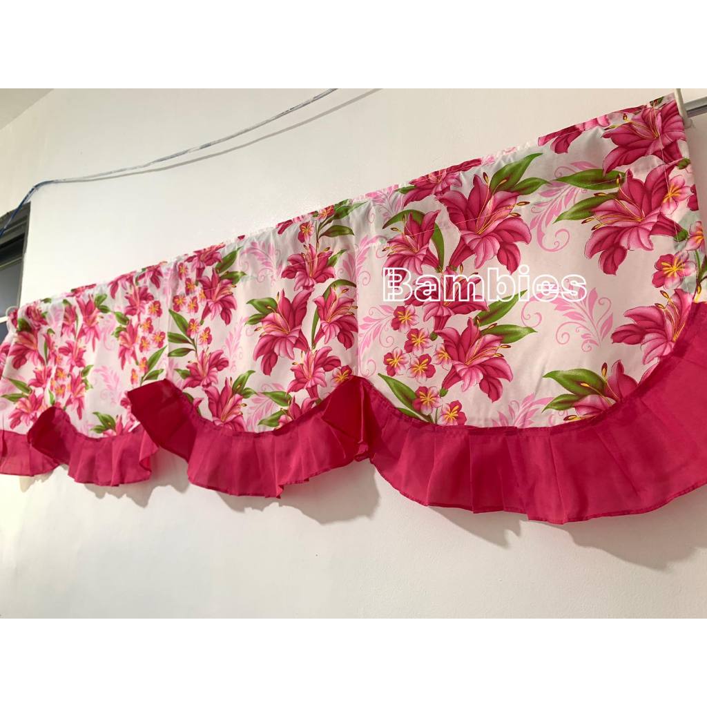 Elegant Valancer window Curtain/School Curtain/raffles curtain | Shopee ...