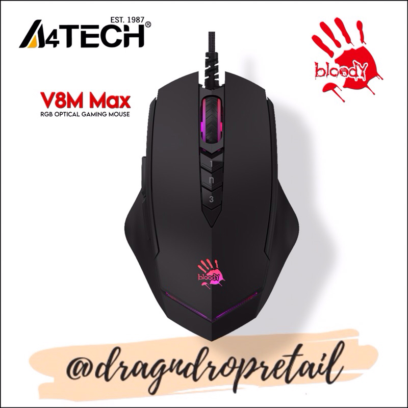 A4TECH BLOODY V8M Max RGB Optical Gaming Mouse (Activated) | Shopee Philippines