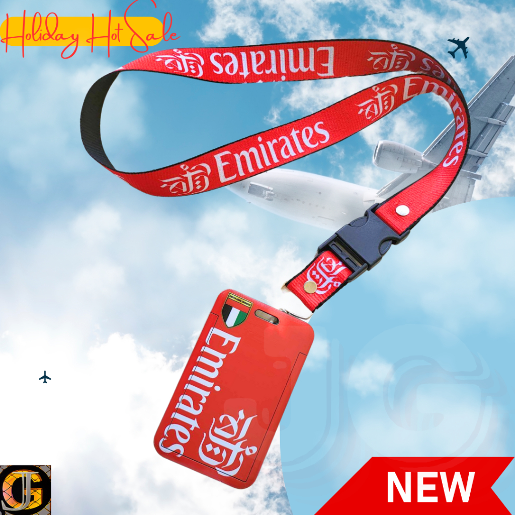 jg Emirates Airlines Lanyard Id Lace Travel Accessory Id Holder Name ...