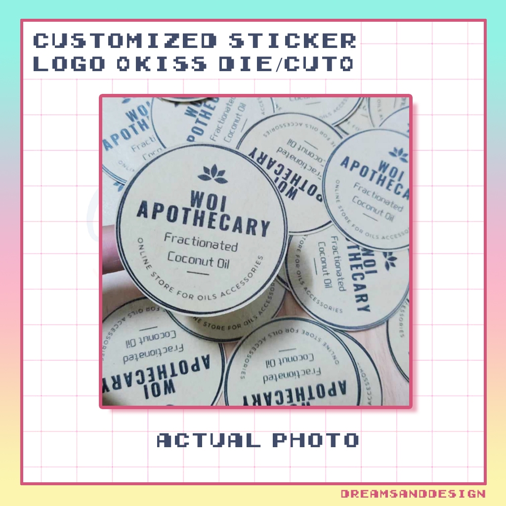 Customized Sticker/Label/Logo Print (LAMINATED/WATERPROOF) | Shopee ...