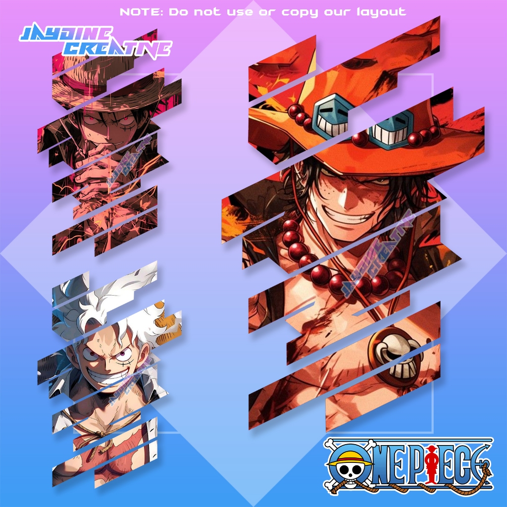 One Piece Stripe Design Sticker Indoor Outdoor Vinyl Sticker ...
