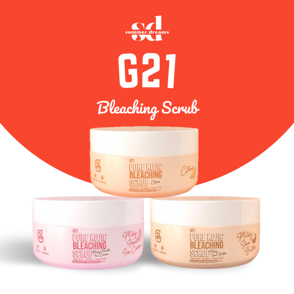 G21 Pure Kojic Bleaching Scrub 300g Milky Citrus, Shea Butter, Vanilla ...
