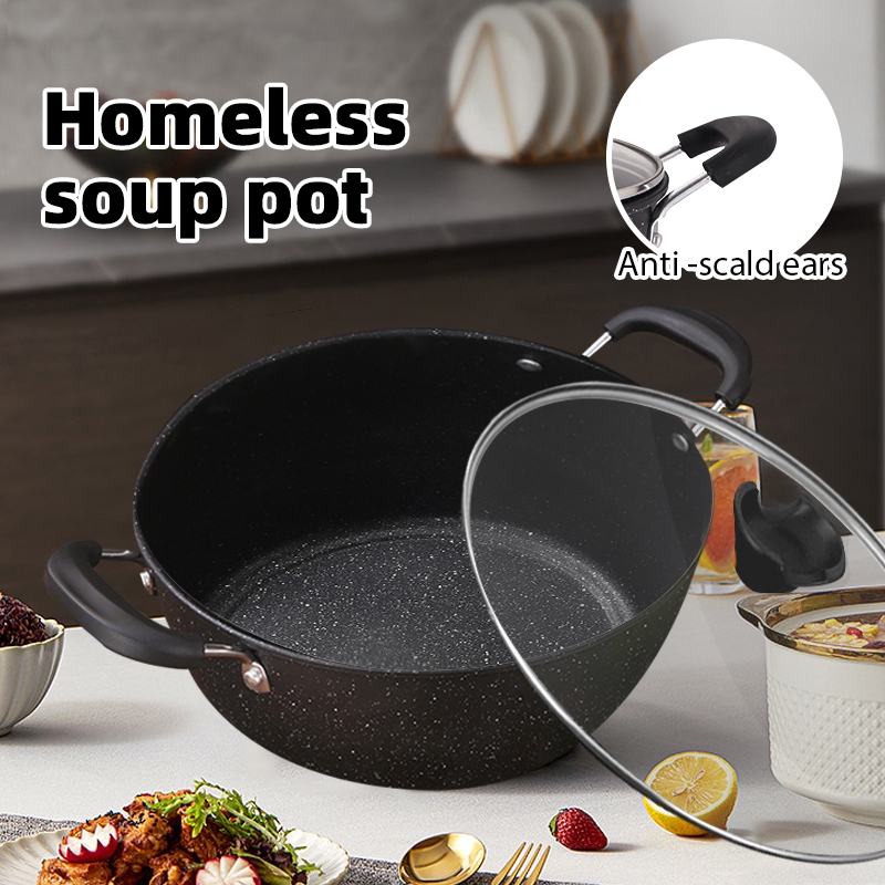 Non Stick Cookware Set Casserole Soup Pot Maifan Stone Cooking Pot with ...