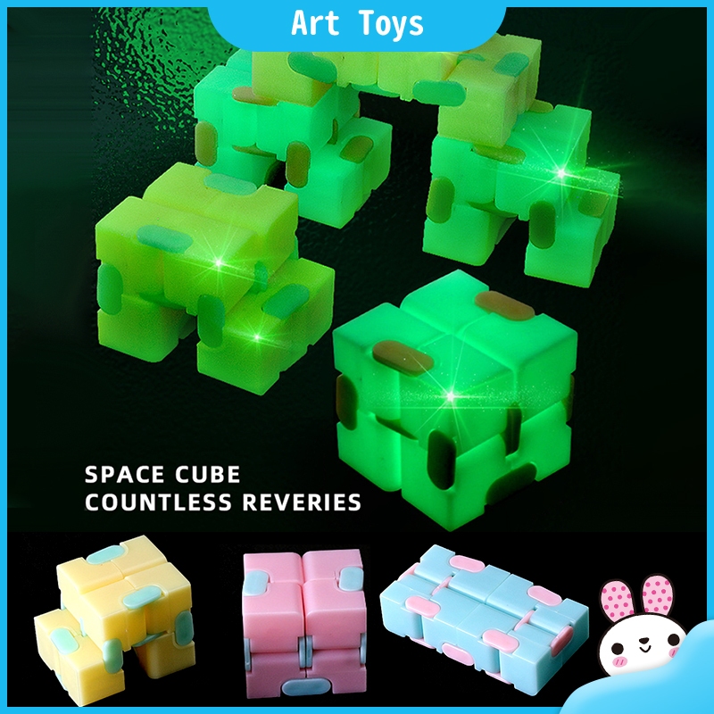 Luminous Magic Fidget Cube Infinite Cube Toy Sensory Stress Relief ...