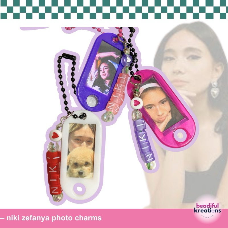 beadiful kreations | niki zefanya photo charms | beaded keychains ...