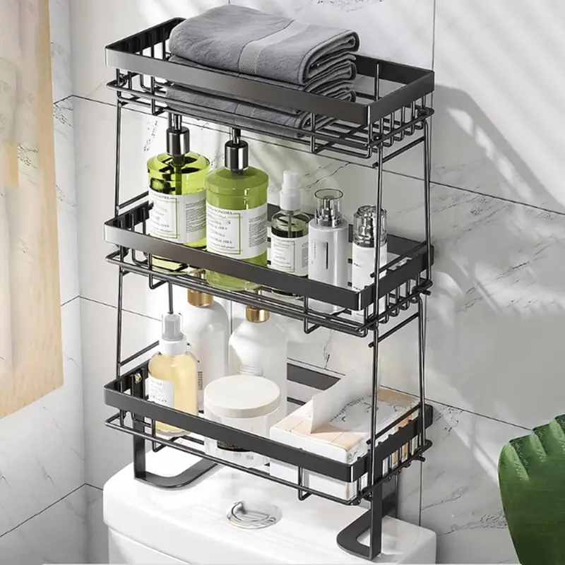 bathroom toilet towel rack toilet storage rack storage rack above ...