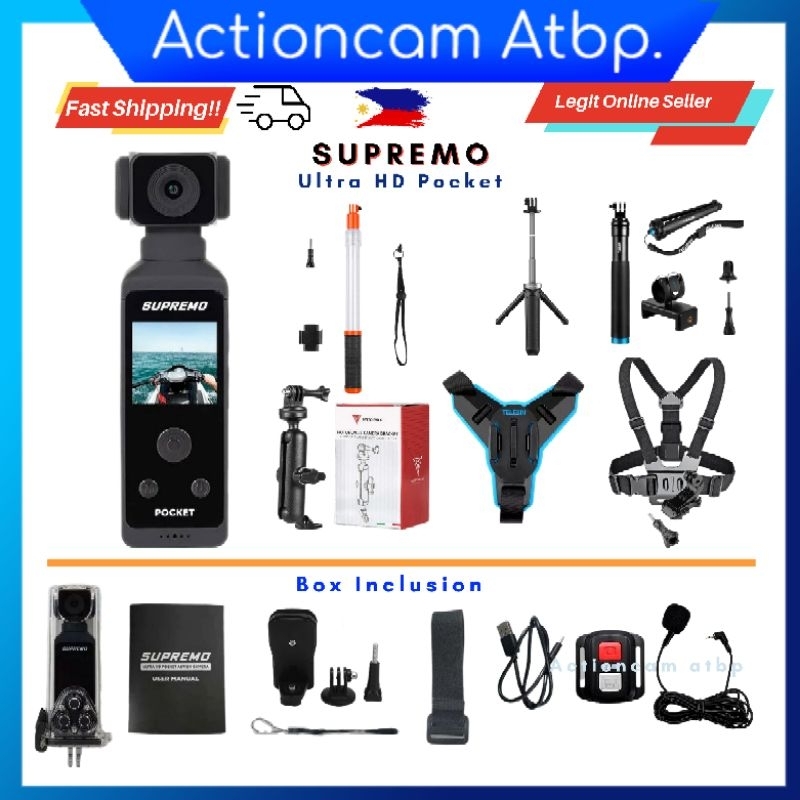 Supremo Ultra HD Pocket 5k Resolution - Actioncam Atbp | Shopee Philippines