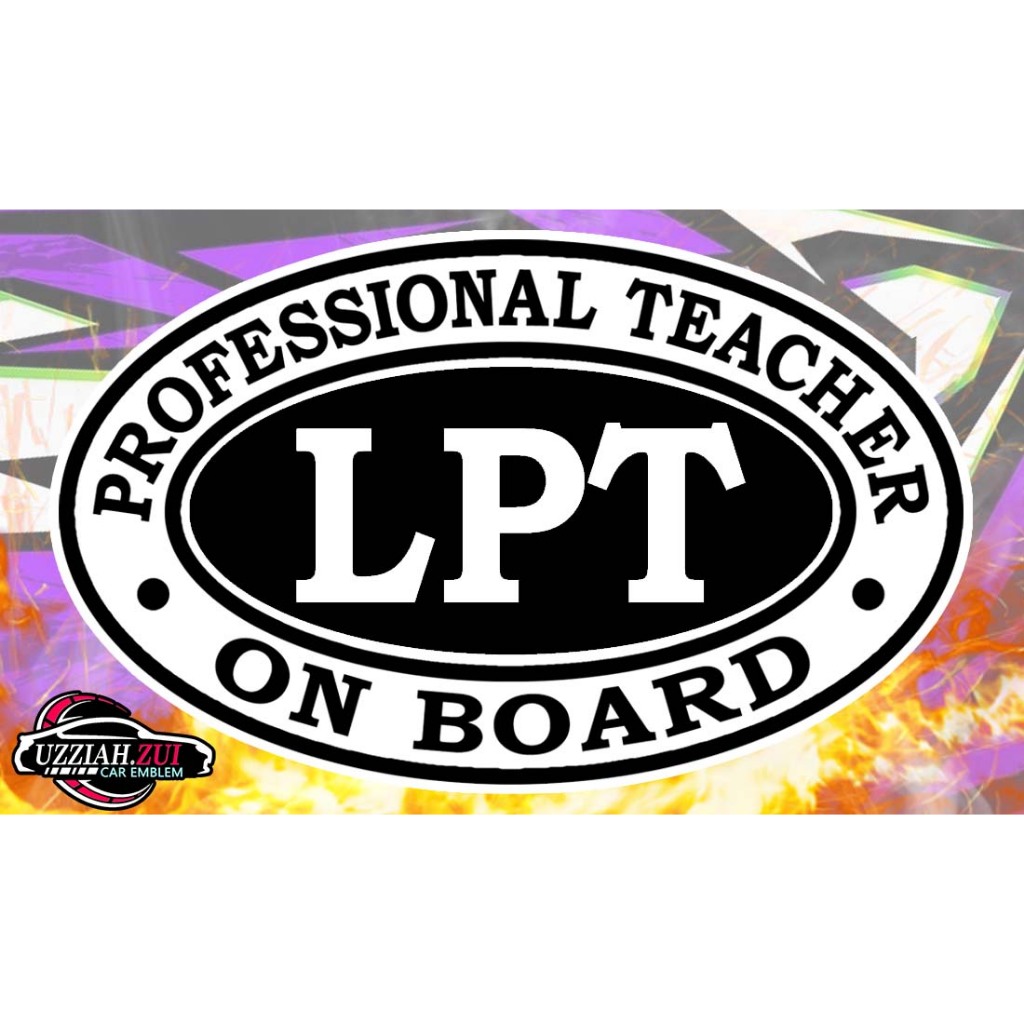 LPT PROFESSIONAL TEACHER CAR STICKER WHITE BACKGROUND | Shopee Philippines