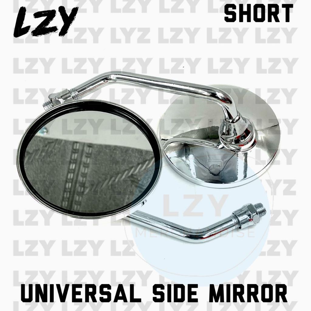 LZY Honda Round Circle Short Stem Side Mirror Chrome Round Side Mirror ...