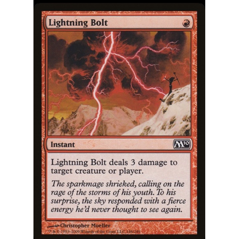Lightning Bolt - Magic 2010 MTG | Shopee Philippines