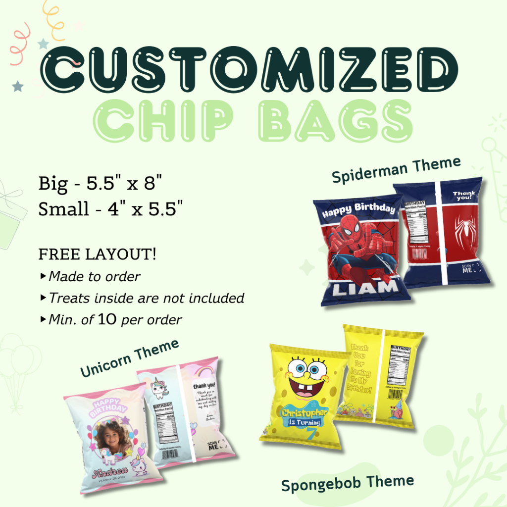 Customized Chip Bags for any Events | Gifts | Shopee Philippines