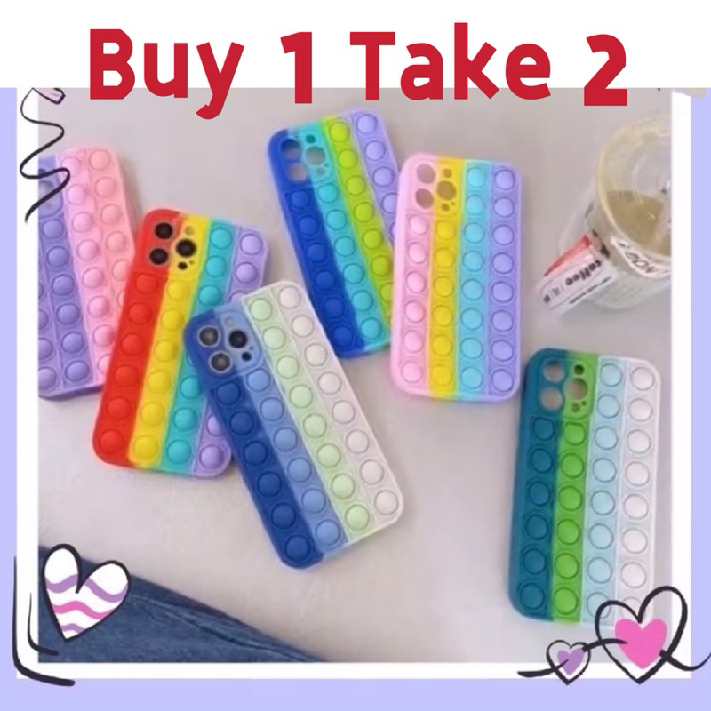 Pop It Fidget Toy Rainbow Silicone Case Samsung A21 A72(5G) | Shopee ...