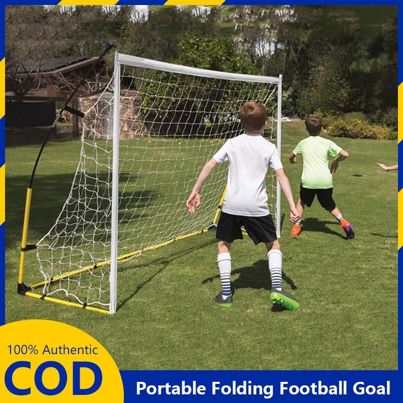 Folding football goal post portable outdoor football training goal net ...