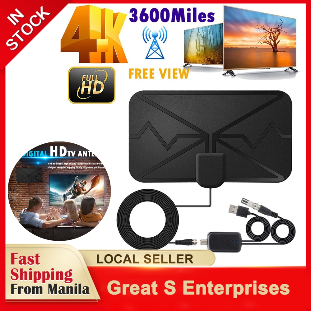 Original 4K HD Digital TV Antenna 3600 Miles Range Signal Booster ...