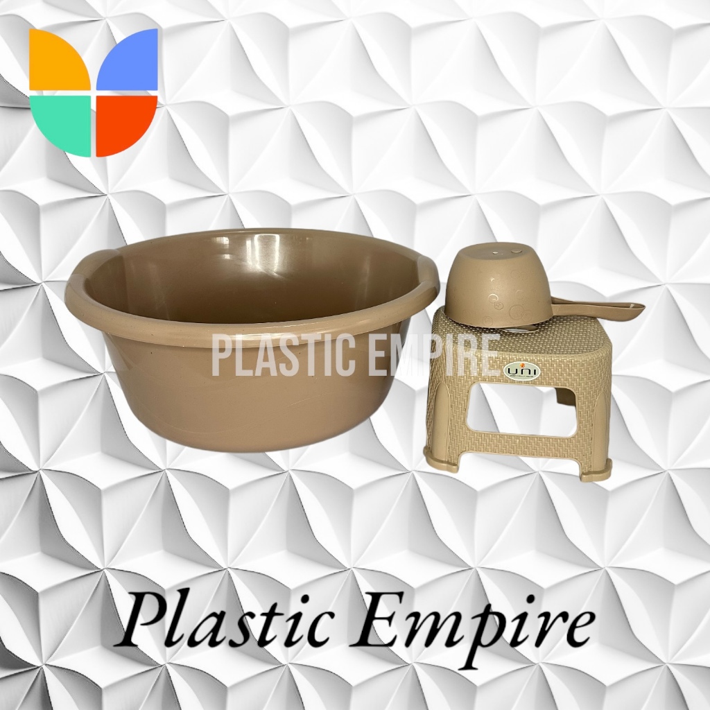 Jumbo 24 inch Round Wash Basin Palanggana With Tabo And Stool | Shopee ...