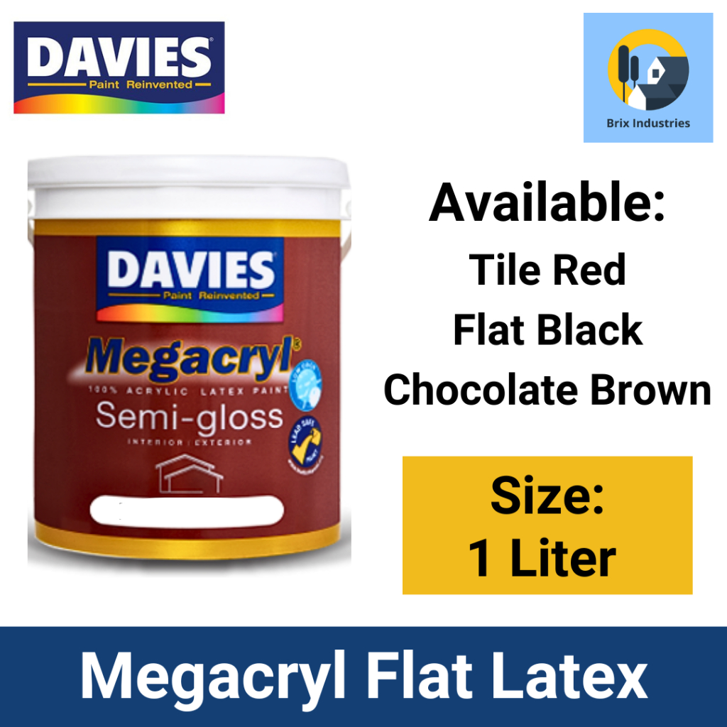 Davies Megacryl Flat Tile Red, Chocolate Brown, Flat Black 1 Liter and ...