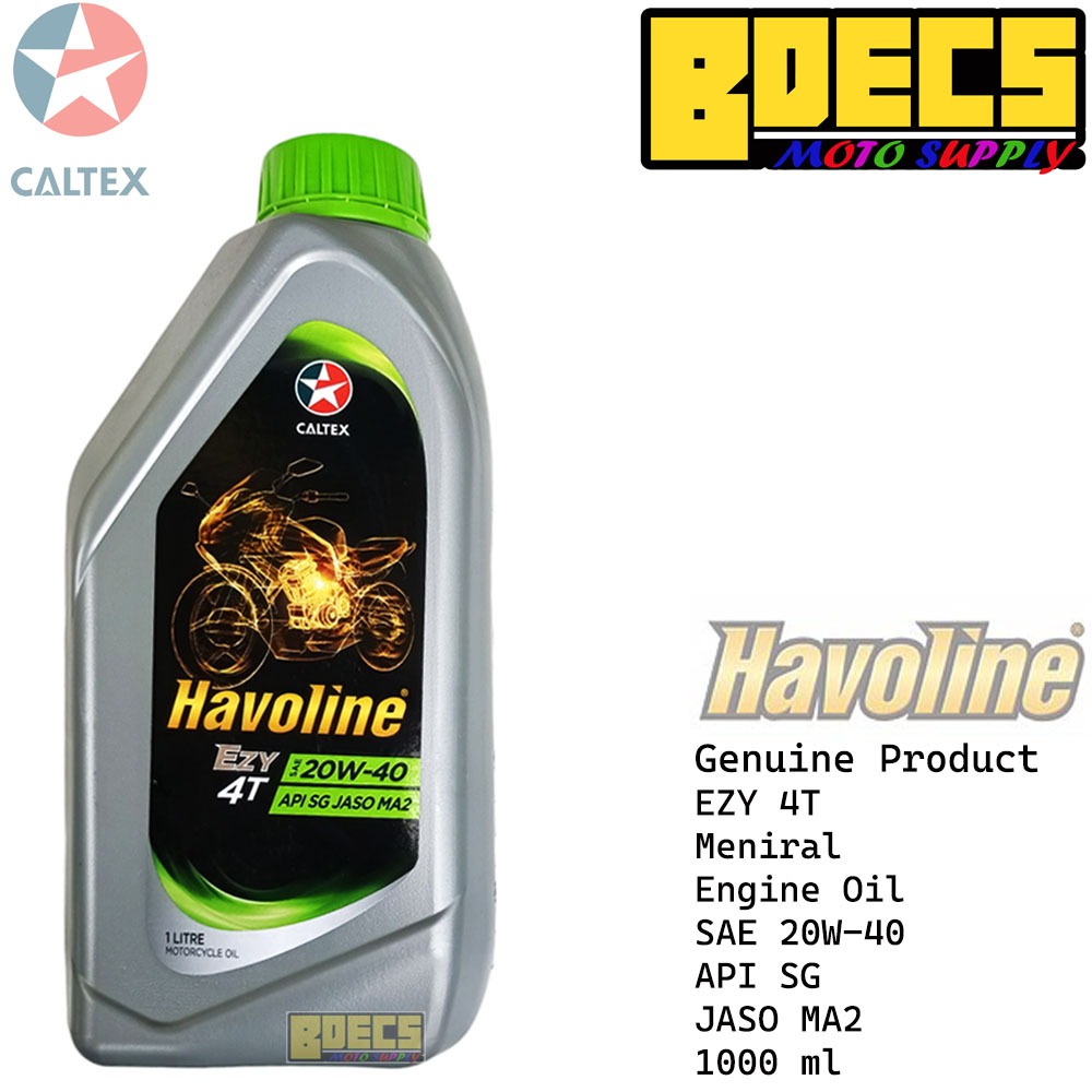 Havoline EZY 4T 20w-40 Original Caltex High Performance with Wear ...