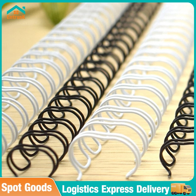100pcs Double Loop Wire Binder Long Size 12.7mm 40 Holes 3:1 Pitch 100 ...