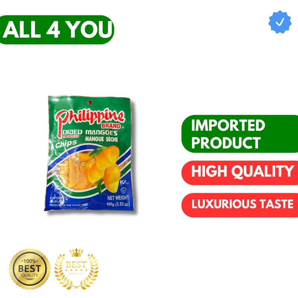 PH Brand Dried Mangoes Mangue Seche Chips 100g Export quality | Shopee Philippines