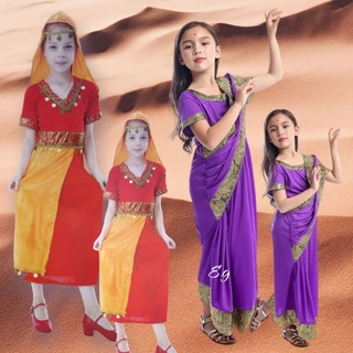 Indian Costume For Kids Fancy Dresses Banwasi Sita/Meera Kids Costume