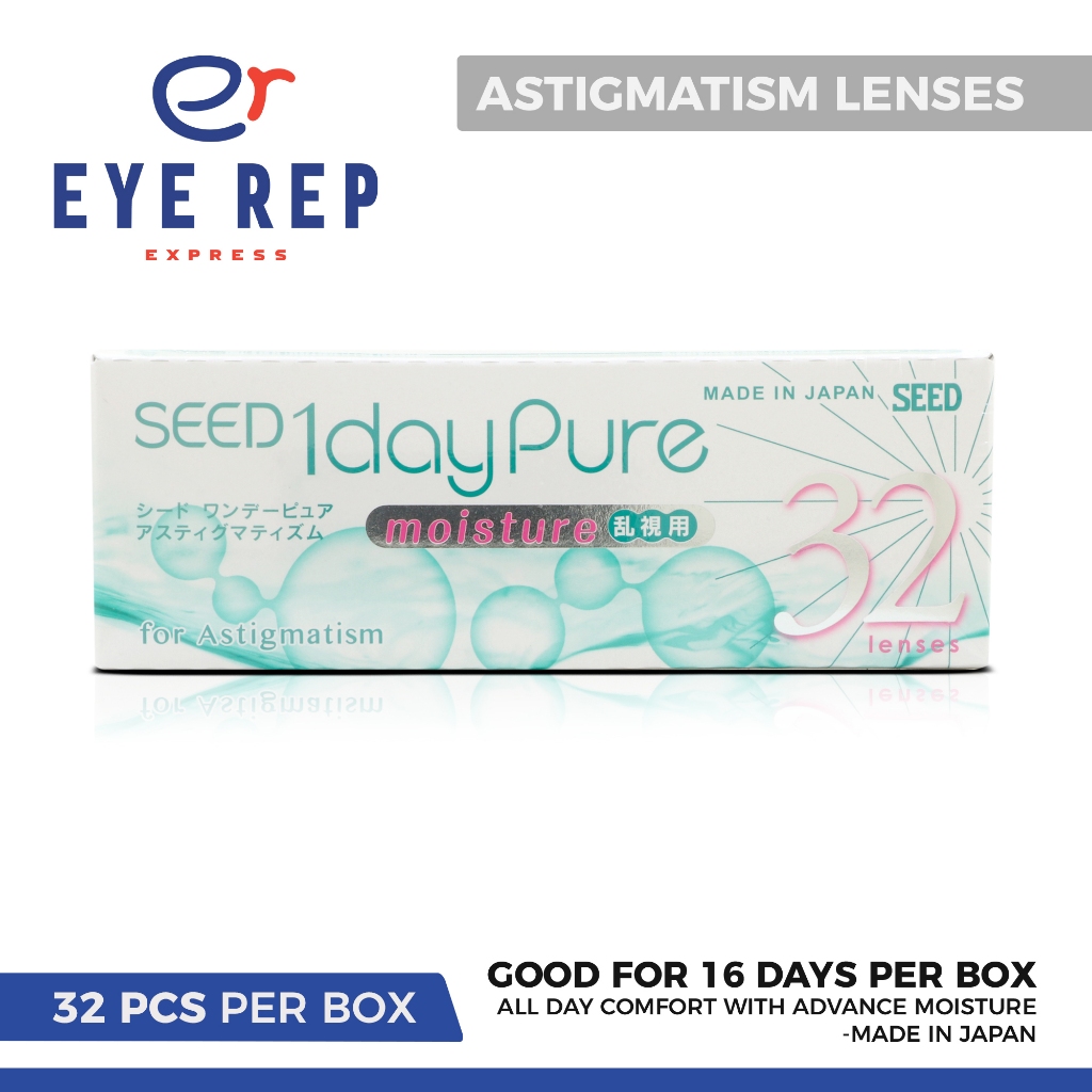 Seed 1day Pure Toric/Astigmatism Daily Clear Contact Lenses (32pcs/box) | EYE REP Express ...
