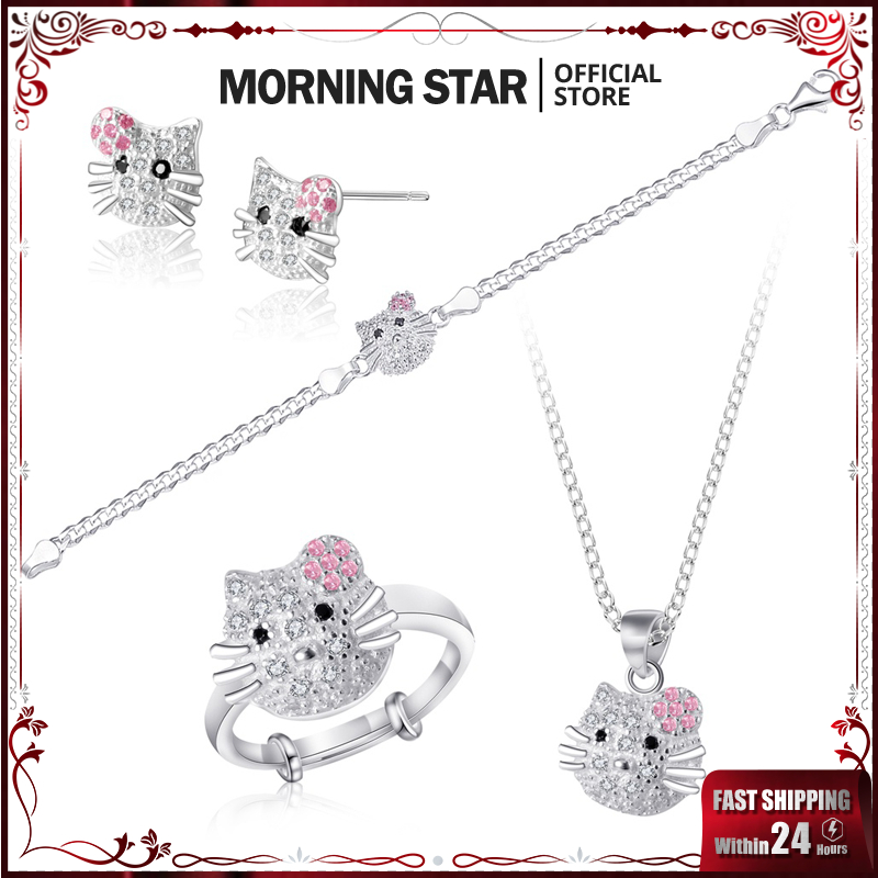 Morning Star Silver SS124 92.5 Italy Silver Kids Set sd036 | Shopee ...