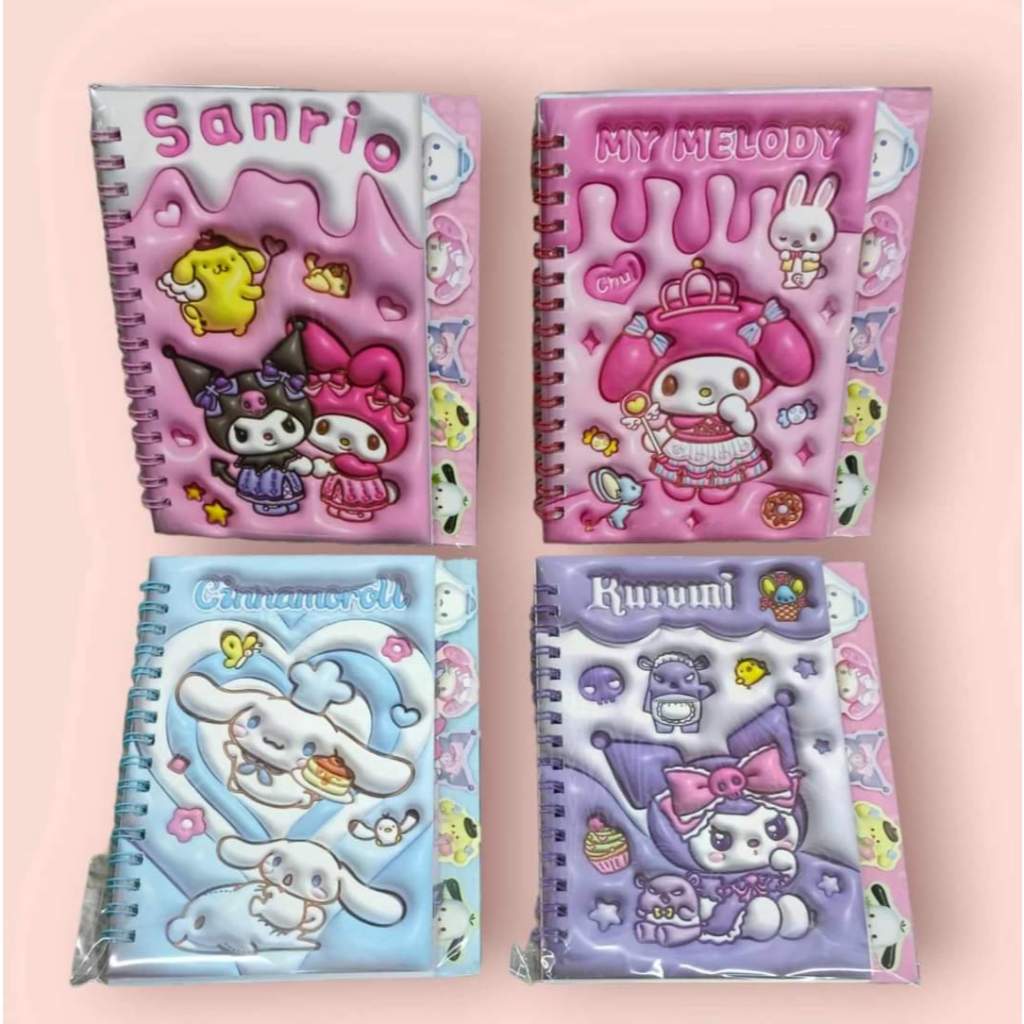MnKC Cute Character Sticker Notebook Mini for Girls Sanrio Characters ...