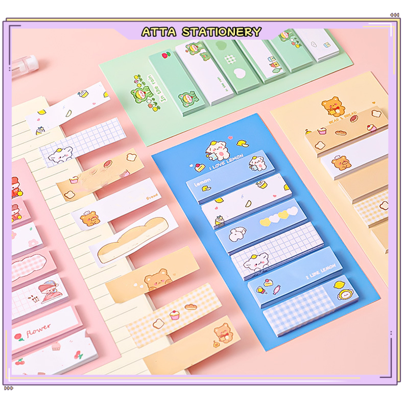 Cartoon Rectangular Sticky Notes 120Sheets INS Memo Sticker School ...