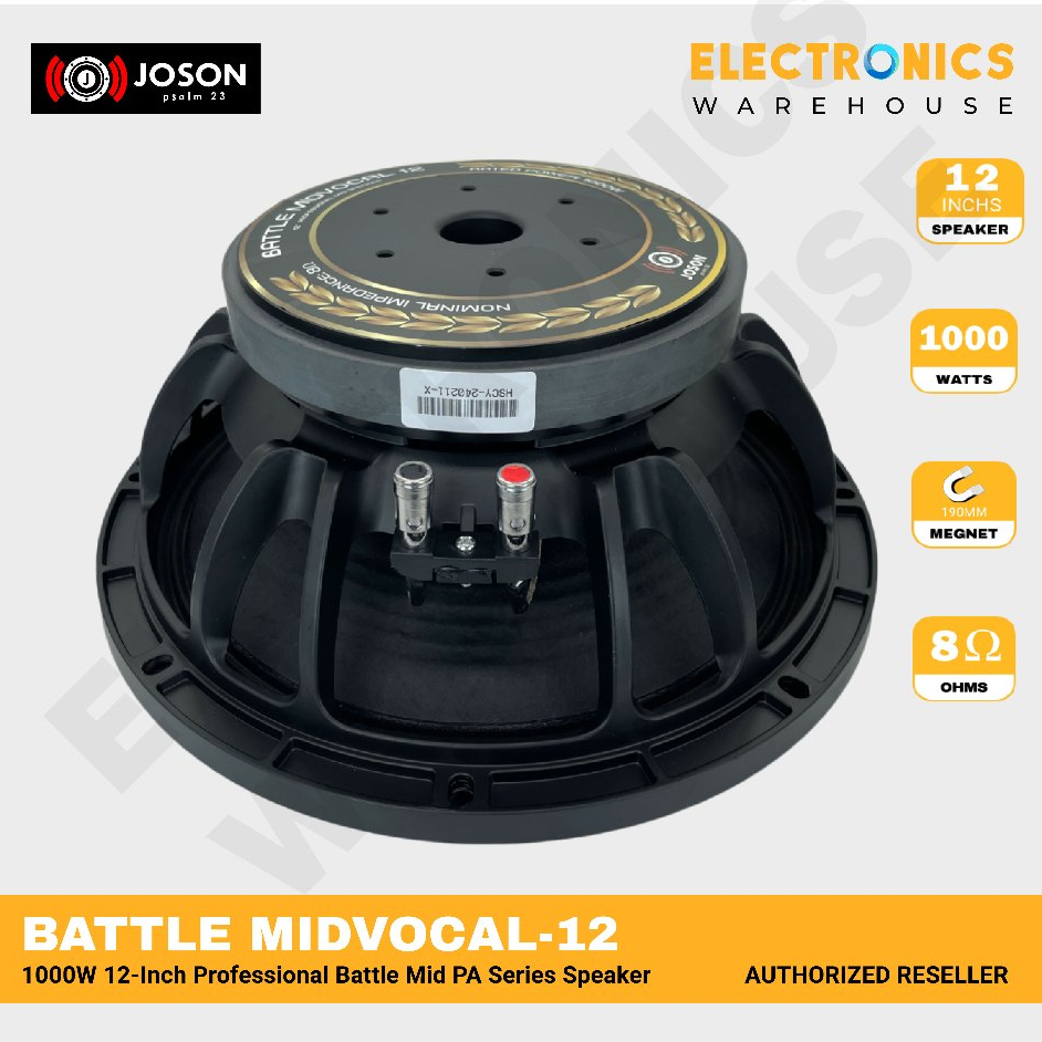 Joson Battle Mid vocal 12,1000 Watts,12 Inch, Professional Battle Mid ...