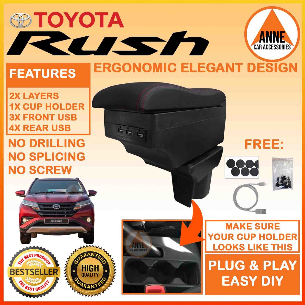 Armrest for Toyota Rush G E / Avanza 2019 2020 2021 2022 2023 2024 2025 ...