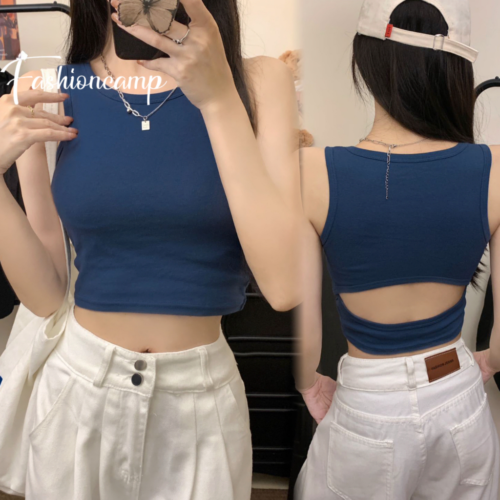 Korean Style Ladies Simple Fashion Hollow Back Padded Sando Bra Outdoor ...
