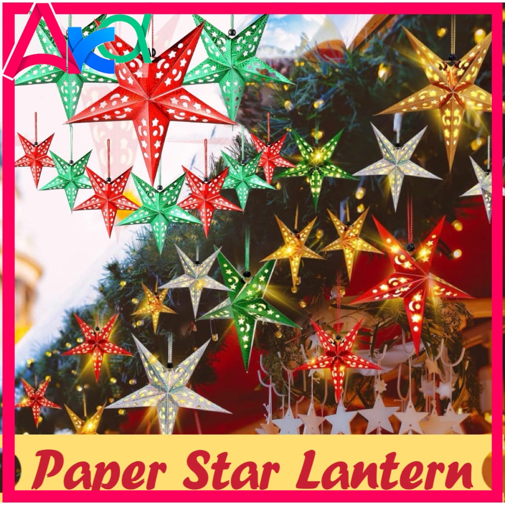Paper Star Lantern Lights Outdoor,Parol Christmas Lanterns With Lights ...