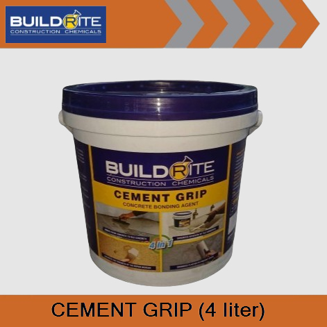 BUILDRITE CEMENT GRIP (4L) BONDING AGENT FOR CONCRETE, TILES AND MORTAR ...