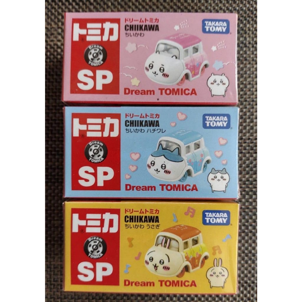 Set of 3 Tomica Dream Tomica SP Chiikawa/Hachiware/Chiikawa/Rabbit ...