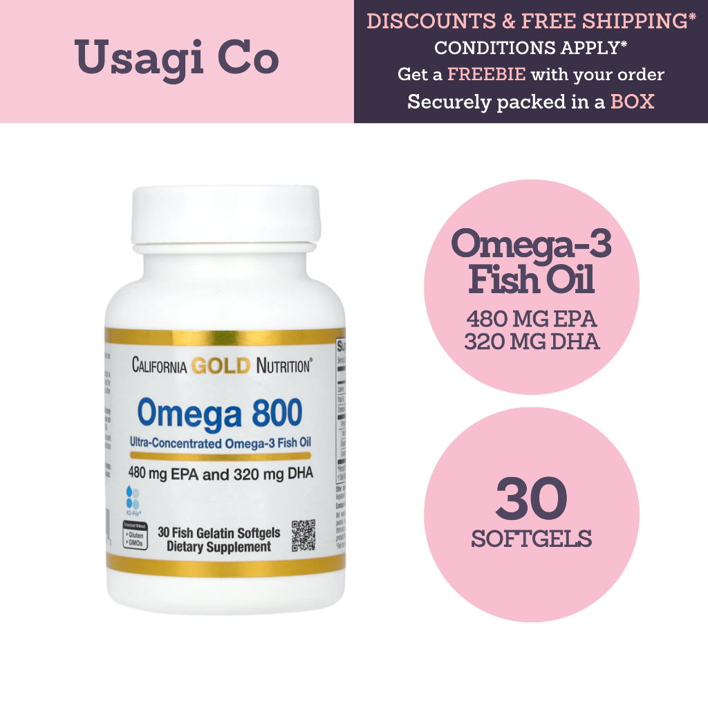 California Gold, Omega 800 Ultra-Concentrated Omega-3 Fish Oil, 1,000 ...