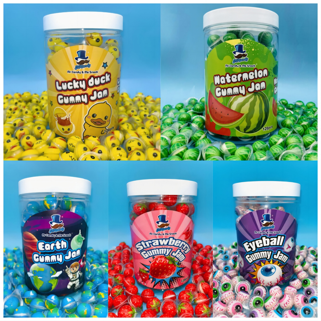 Mr Candy Mini Jam120pcs/bottle Series 4d Bonbon fructose halloween ...
