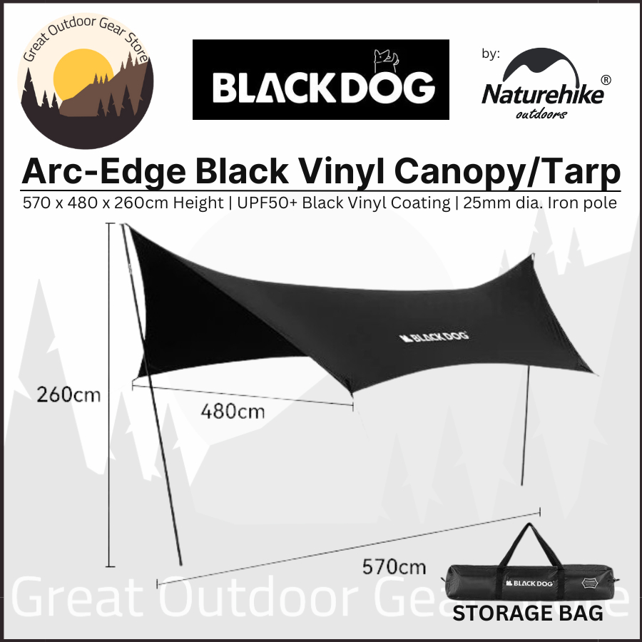 Blackdog Arc Edge Canopy Tarp Waterproof Large Outdoor Camping Flysheet ...